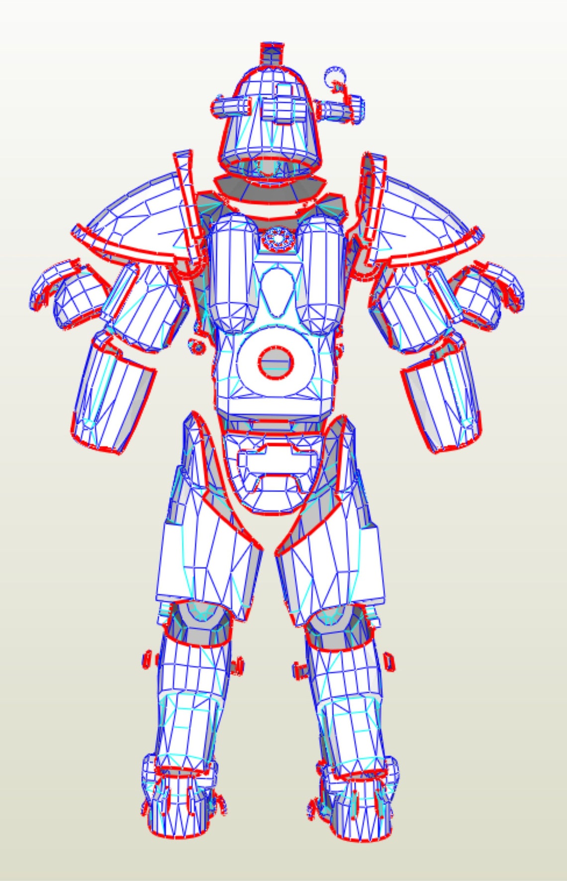EVA Foam T-51 B Power Armor Templates - Etsy UK