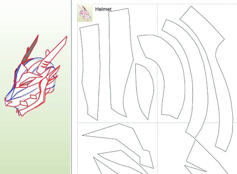 Genji Pepakura Foam Template - pighon