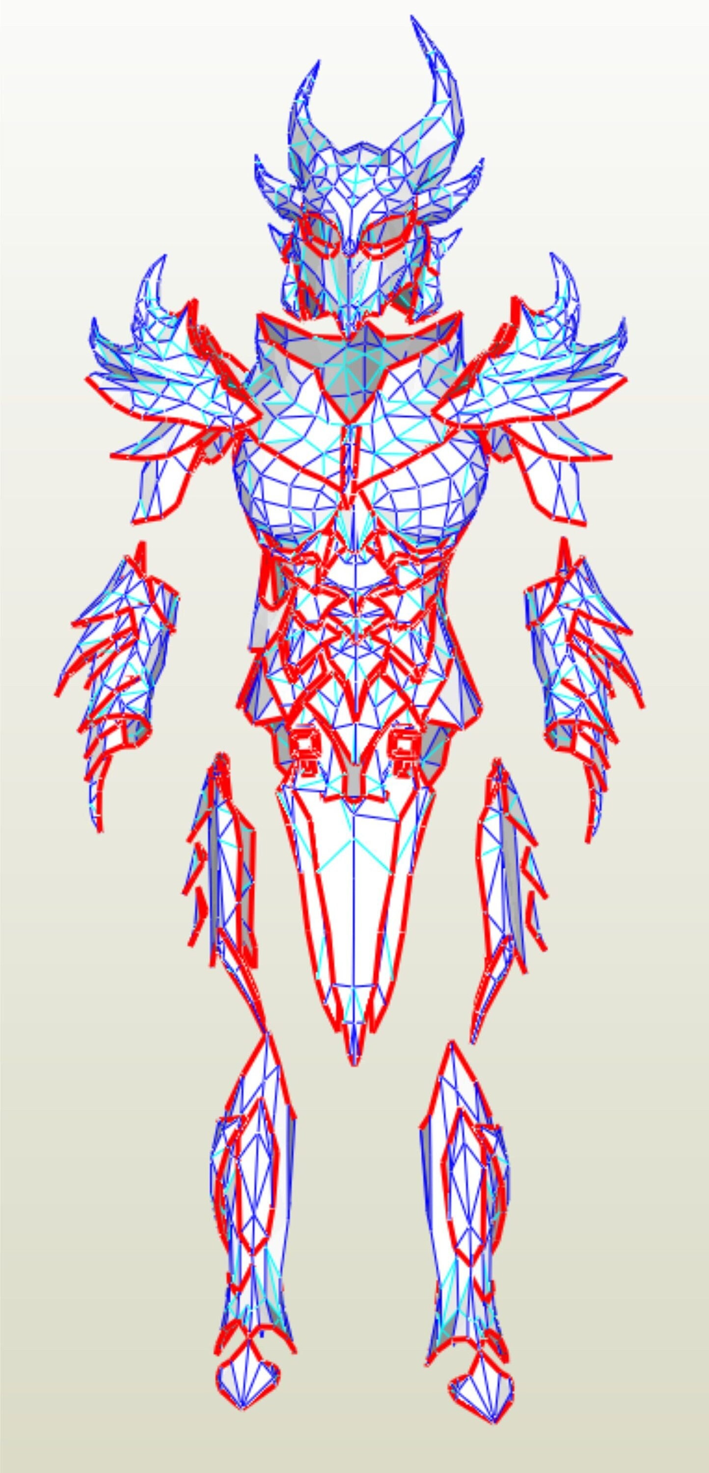 Paper Kit Female Daedric Armor Suit Templates for Eva Foam - Etsy