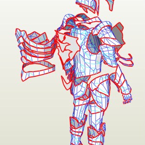 EVA Foam Blueprints of Ebony Armor Suit EVA Foam Templates Male Version ...