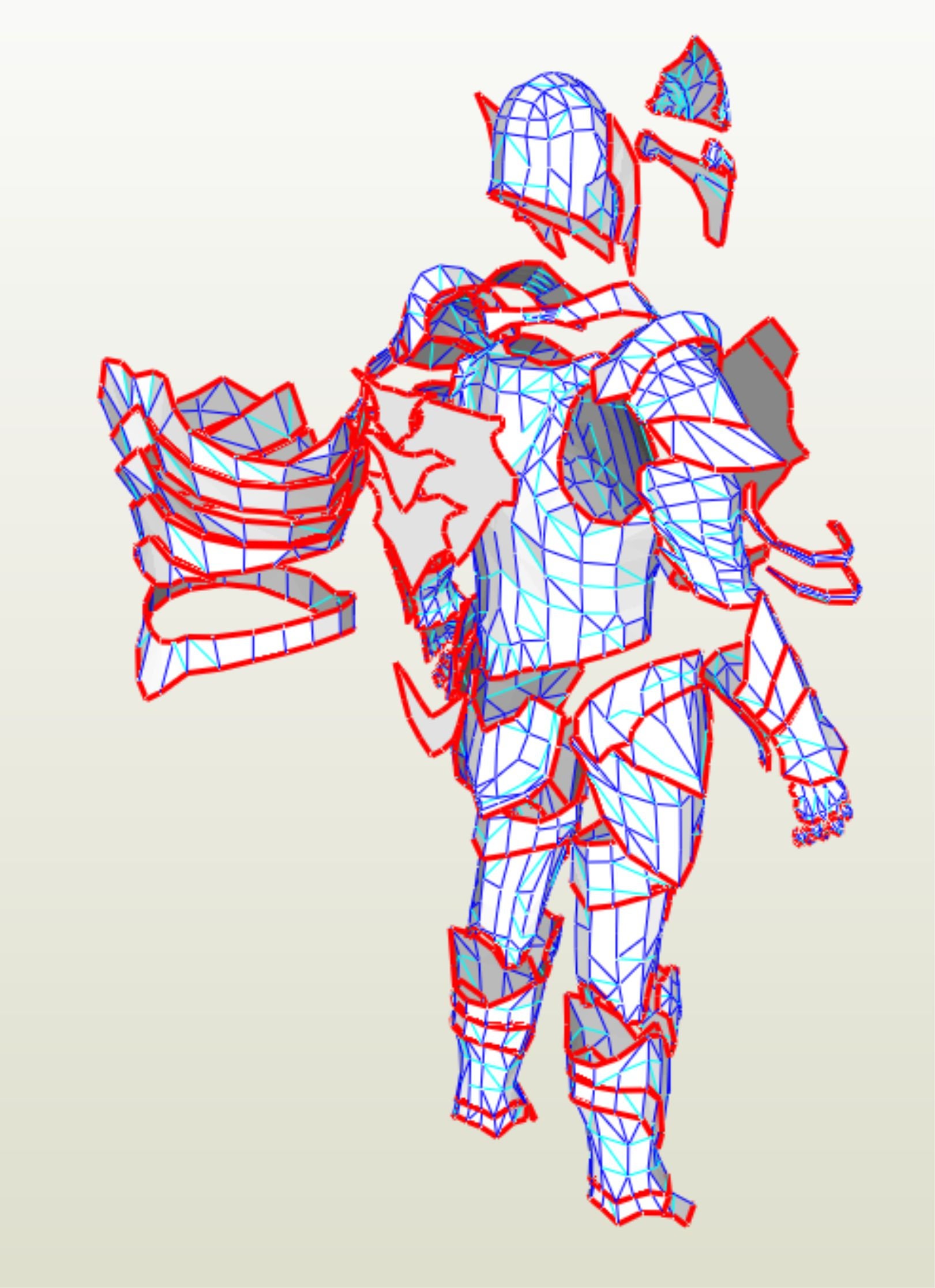 EVA Foam Blueprints of Ebony Armor Suit EVA Foam Templates Male Version ...