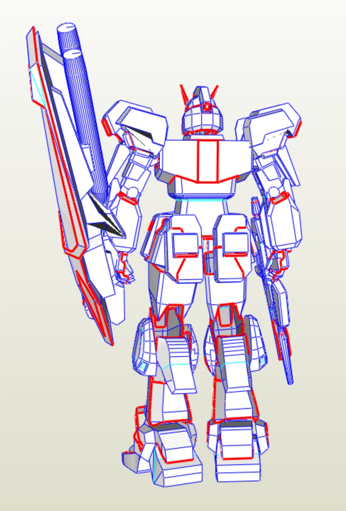 Gundam RX-178 MK II Evafoam Pepakura Templates | Etsy