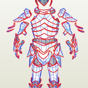 EVA Foam Blueprints of Ebony Armor Suit EVA Foam Templates Male Version ...