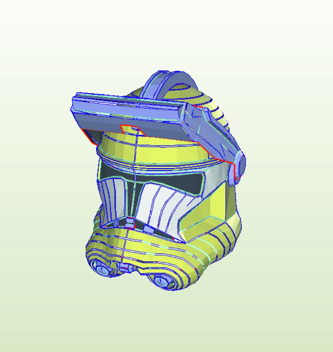 Commander Bly Helmet Paper Build Digital Templates - Etsy