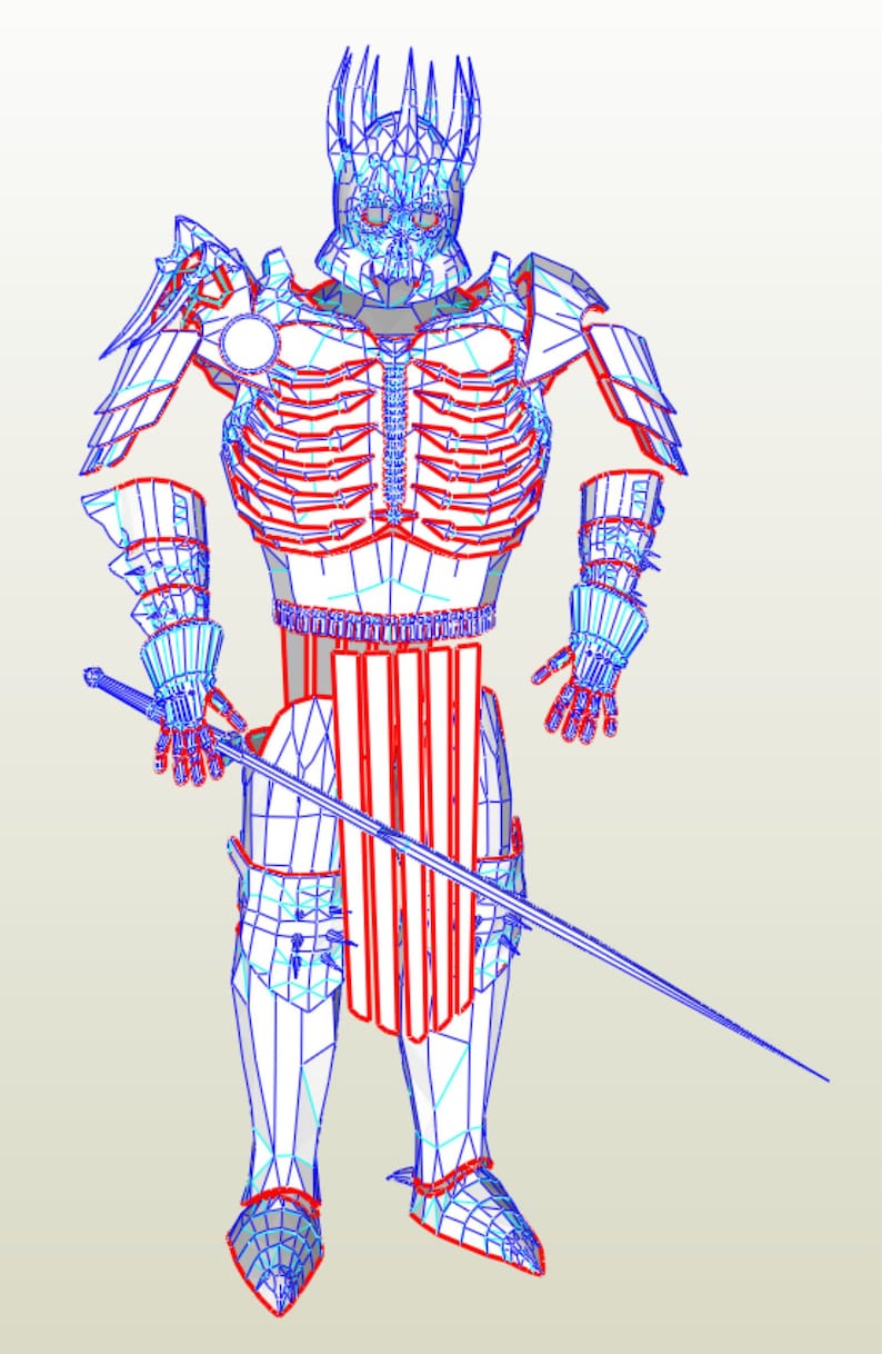 Eredin's Body Armor Templates for Pepakura to Build Your | Etsy