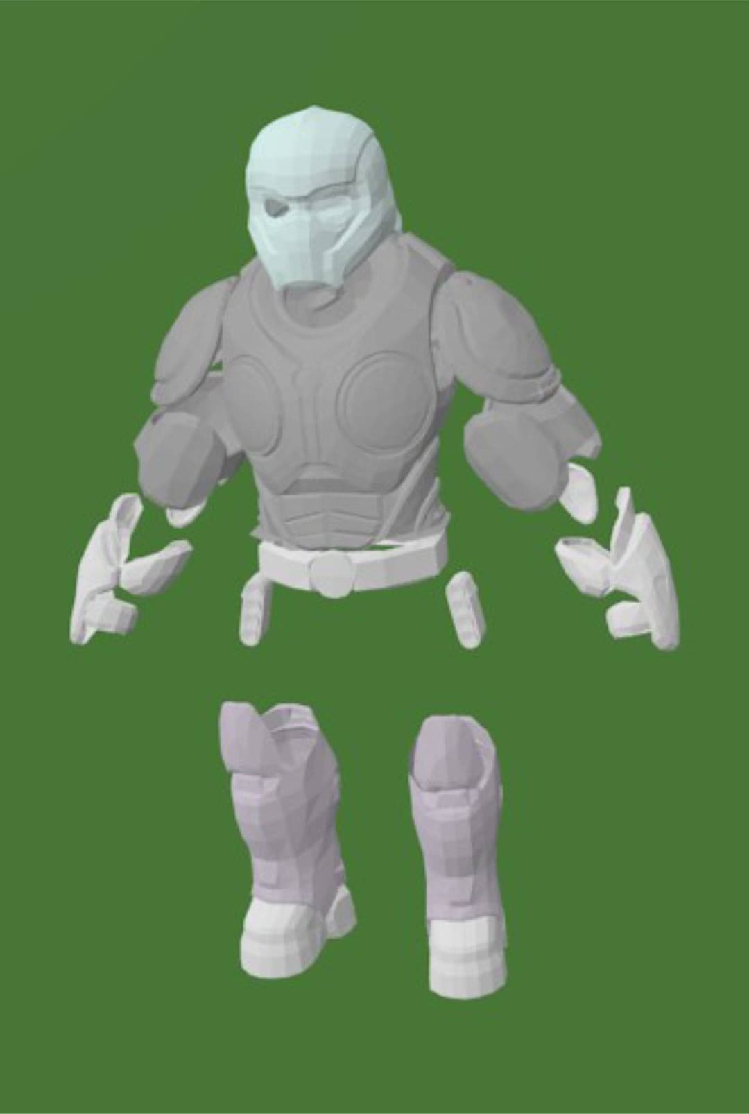 Onyx Armor Wearable Cosplay Suit Pepakura Paper Model Kit DIY to Build ...