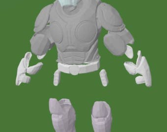 Ipatriot Wearable Armor Suit Pepakura Paper Model Set to Build Your Own ...