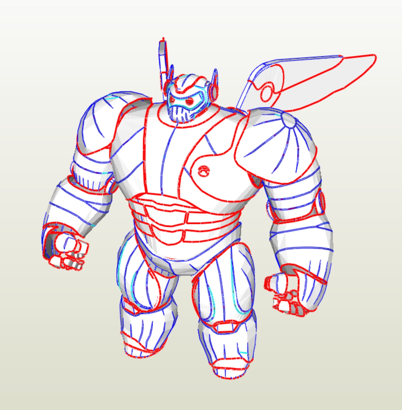 Baymax Hero 6 Body Armor Pepakura EVA Foam Digital Templates - Etsy