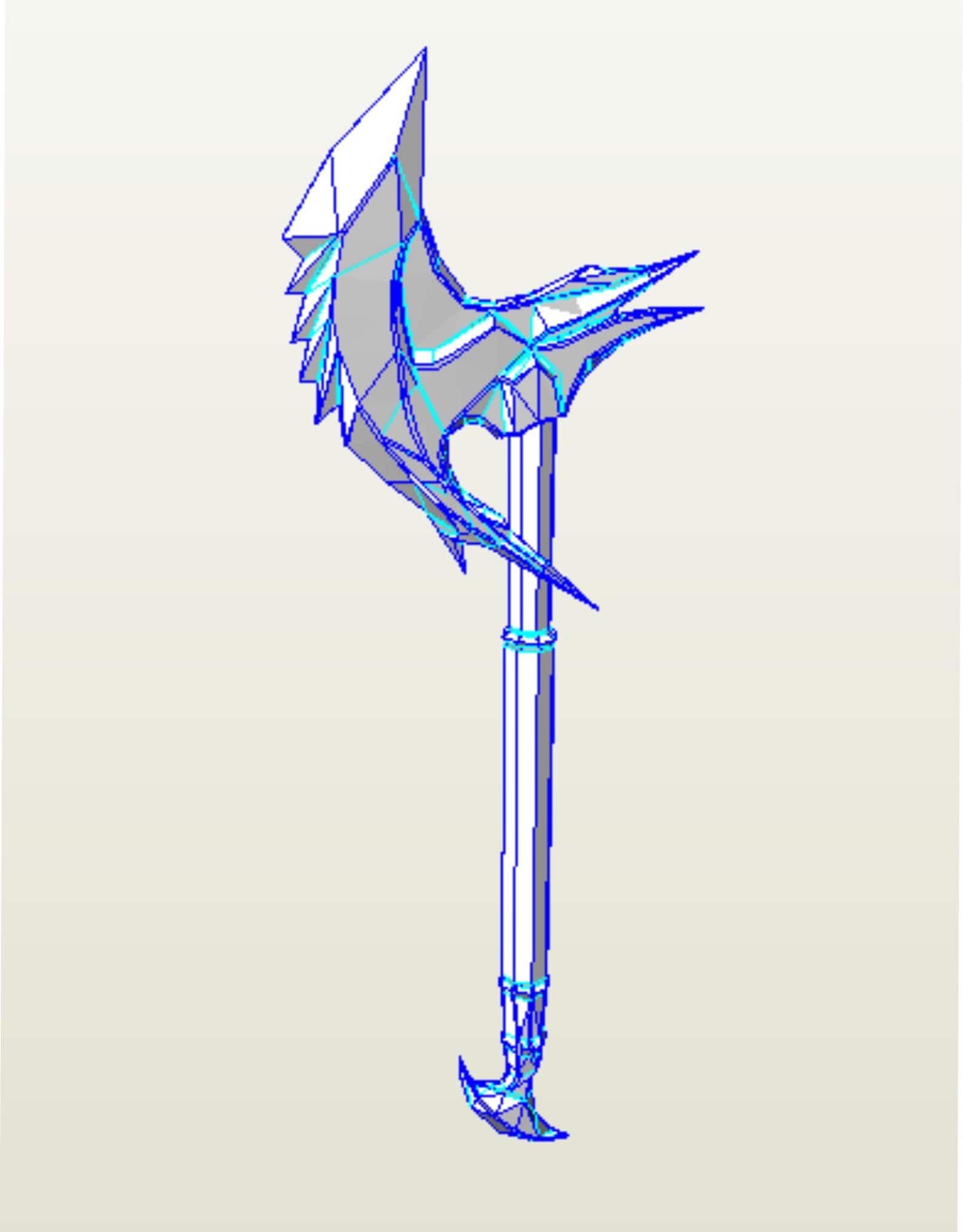 Daedric Battle Axe Paper Templates to Build Your Own - Etsy