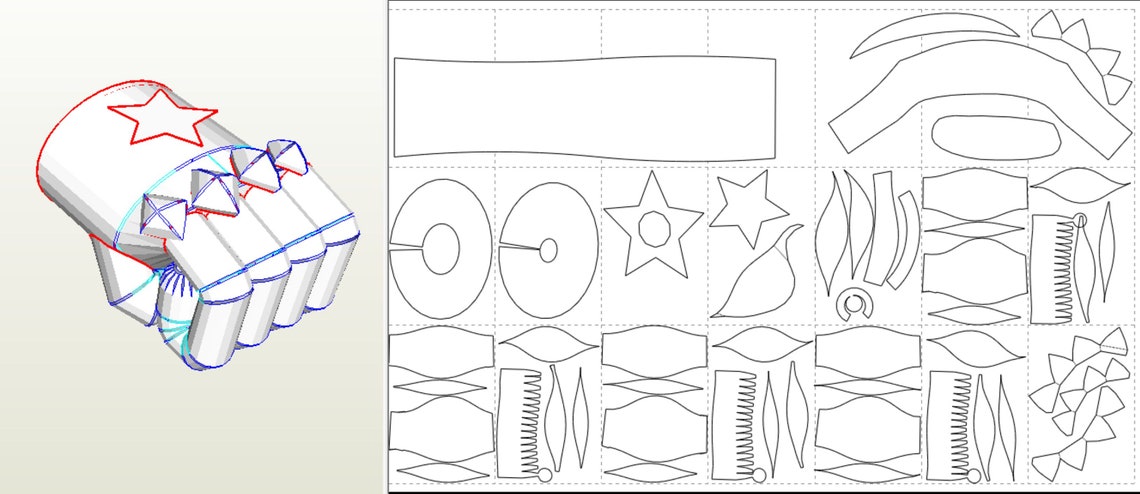 Garnet's Gauntlet Eva Foam Templates - Etsy