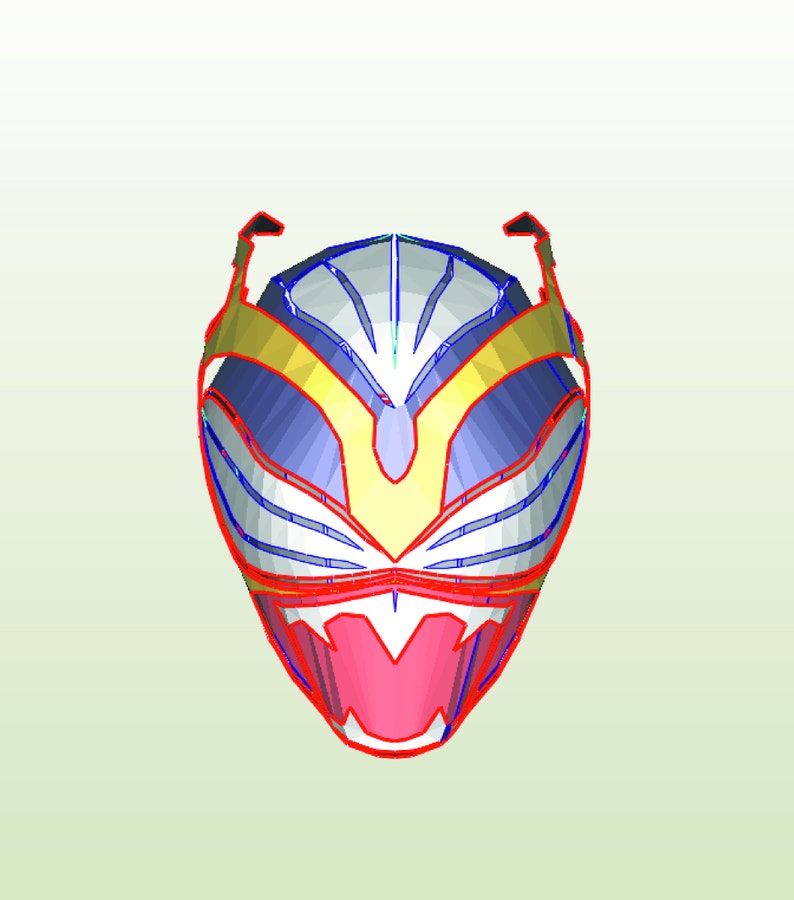 Psycho Ranger Helmet EVA Foam Templates - Etsy