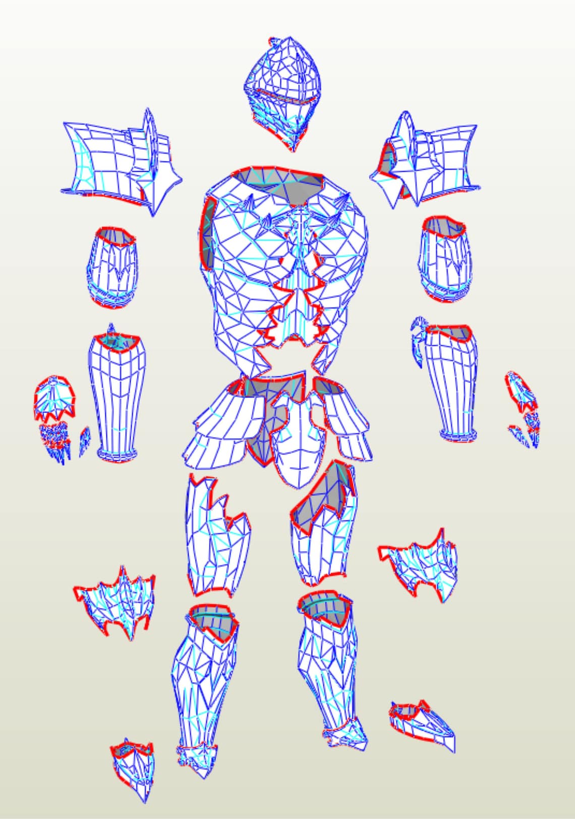 Berserker Armor Suit Cosplay Pepakura Paper Templates - Etsy