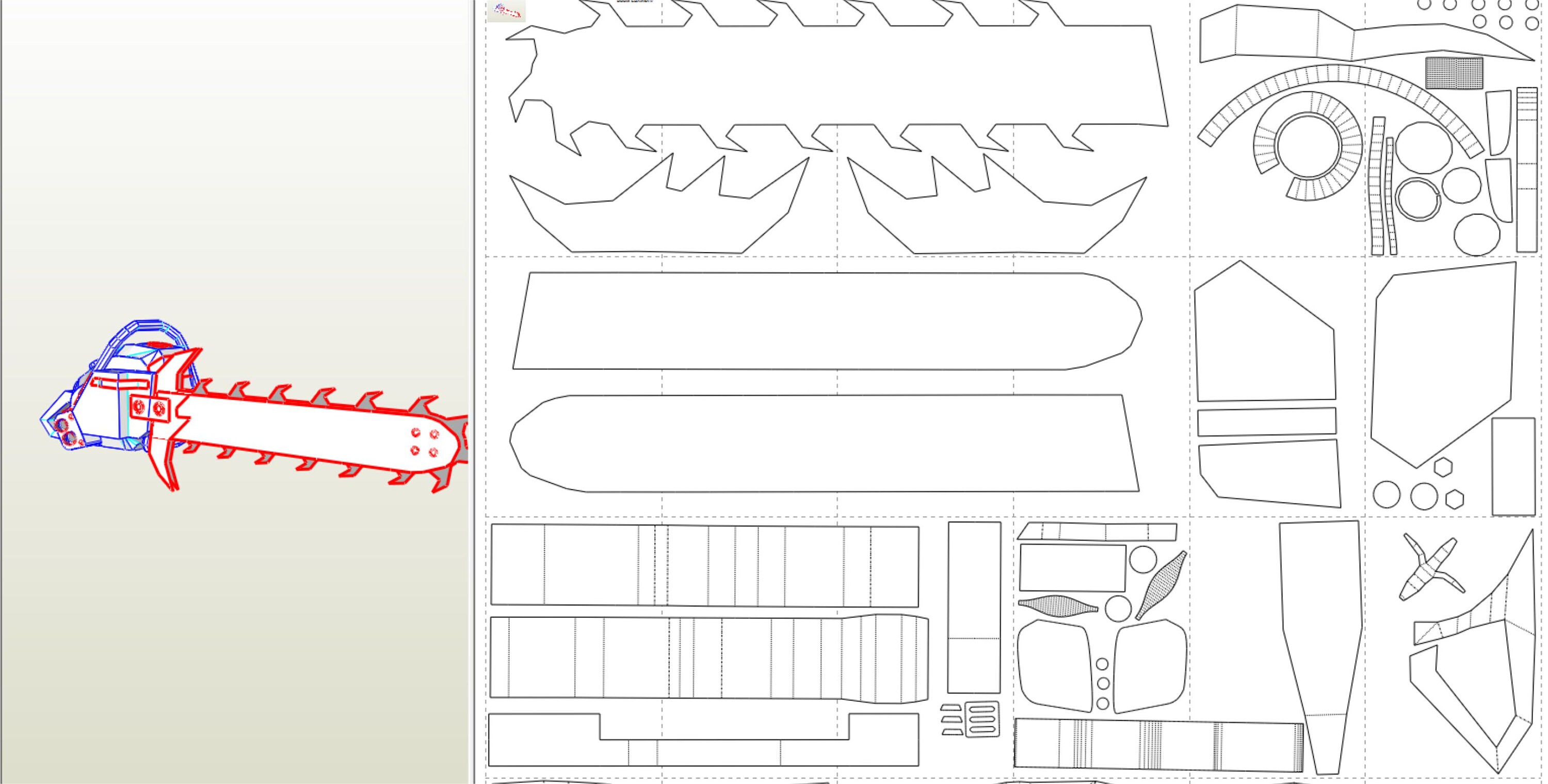 Doom Slayer s Chainsaw PDF PDO Eva Foam Templates Etsy
