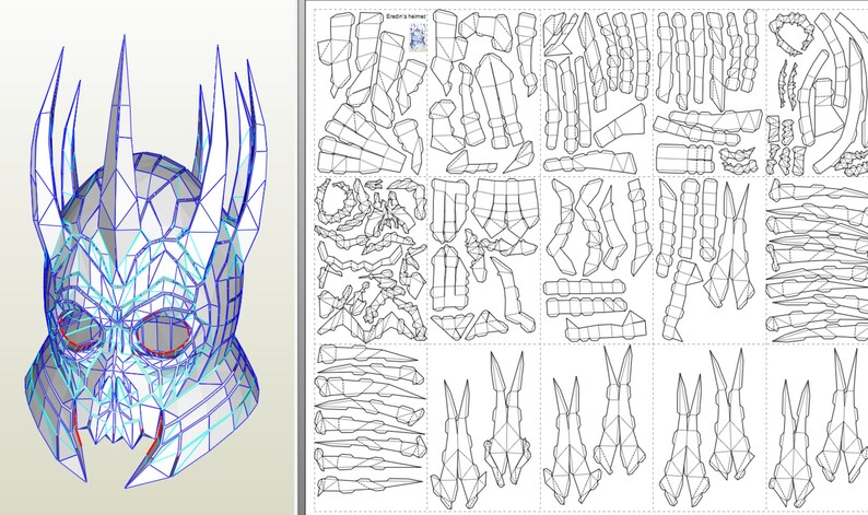 Eredin's Body Armor Templates for Pepakura to Build Your | Etsy
