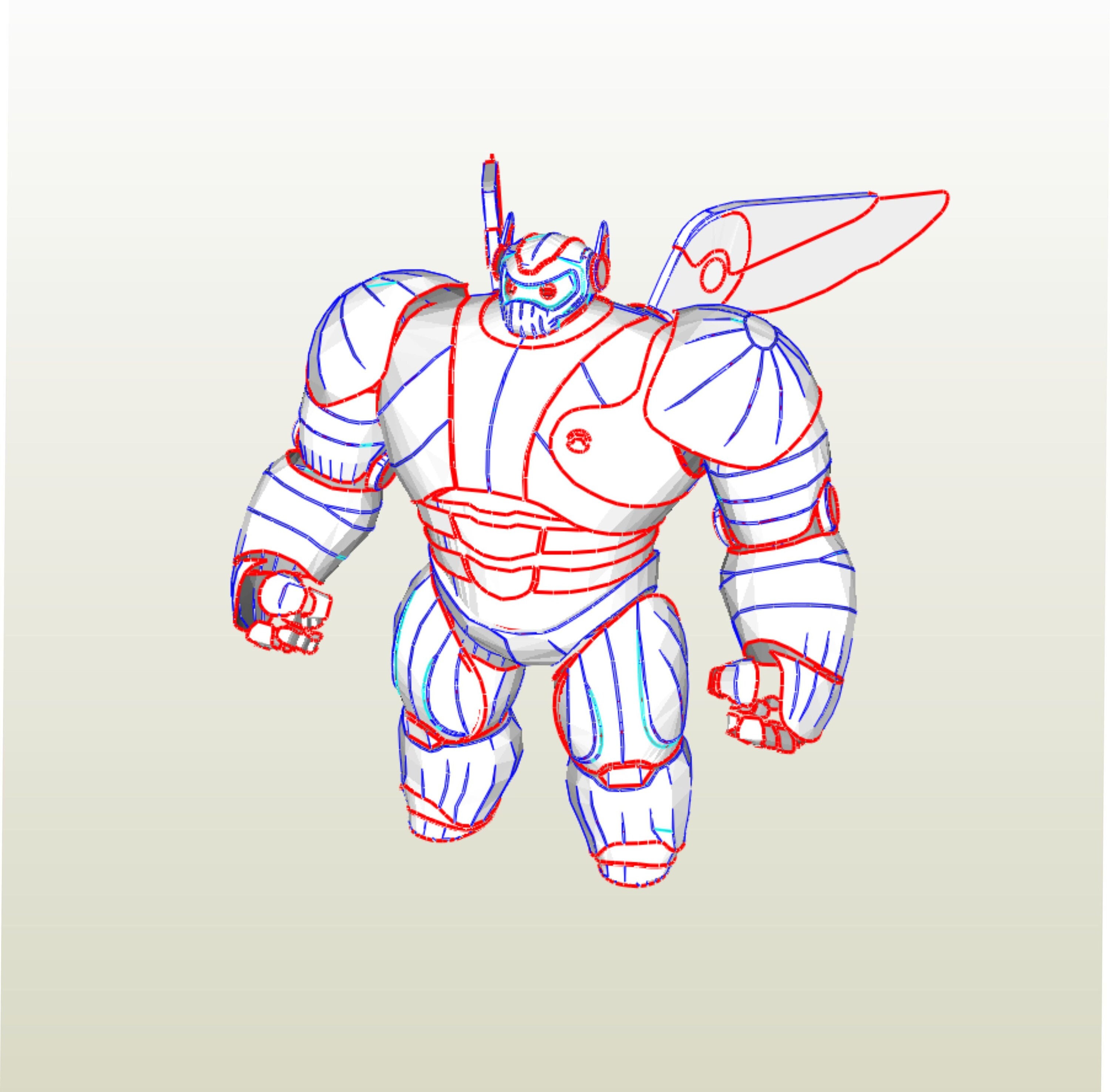 Baymax Hero 6 Body Armor Pepakura EVA Foam Digital Templates - Etsy