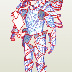 EVA Foam Blueprints of Ebony Armor Suit EVA Foam Templates Male Version ...