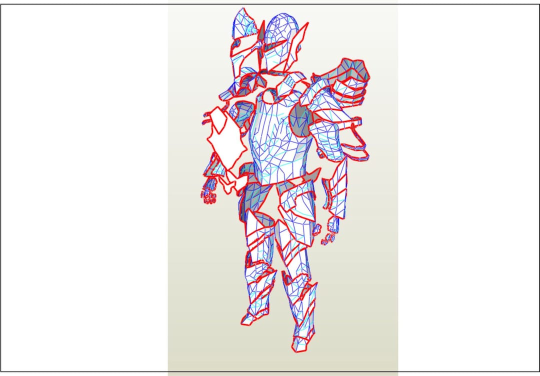 EVA Foam Blueprints of Ebony Armor Suit EVA Foam Templates Male Version ...