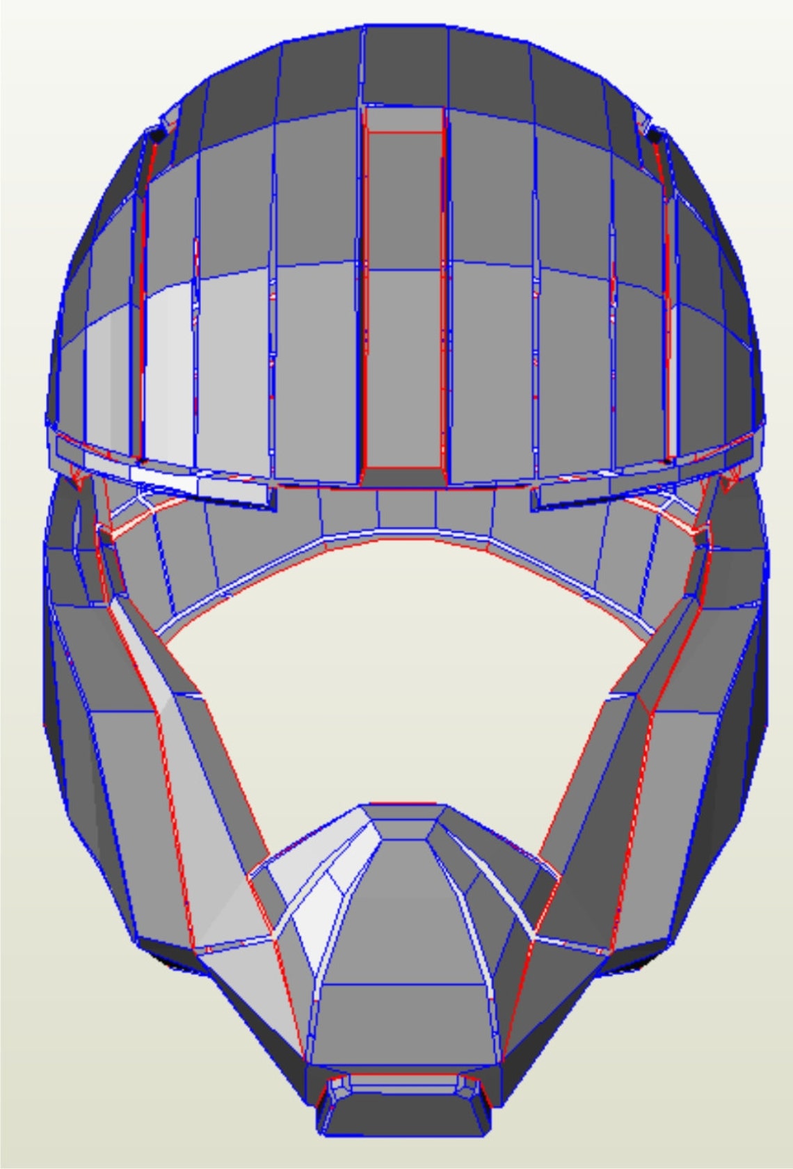 UNSC Naval Helmet Replica Pattern for Pepakura to Build Your - Etsy