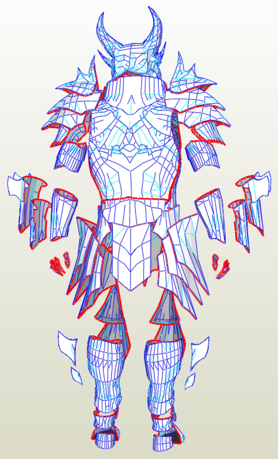 Foam blueprints of Daedric armor suit imperial version | Etsy