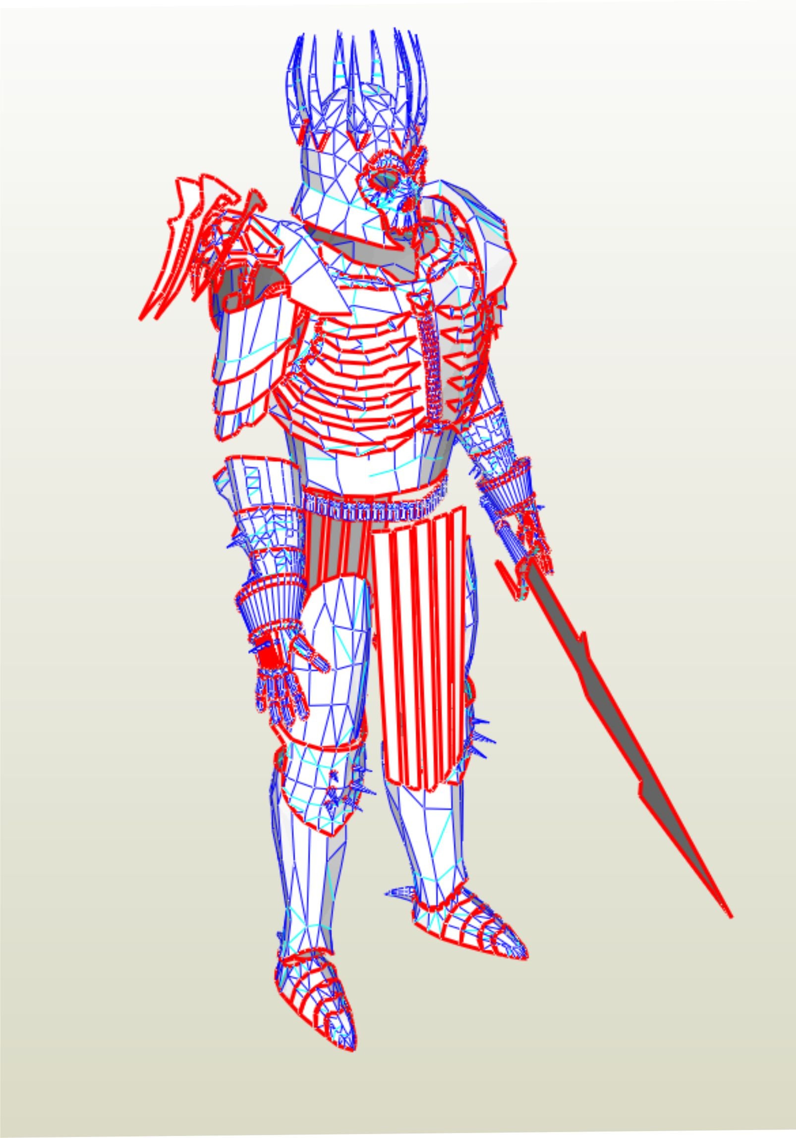 EVA Foam Eredin's Armor Suit Pepakura Templates | Etsy