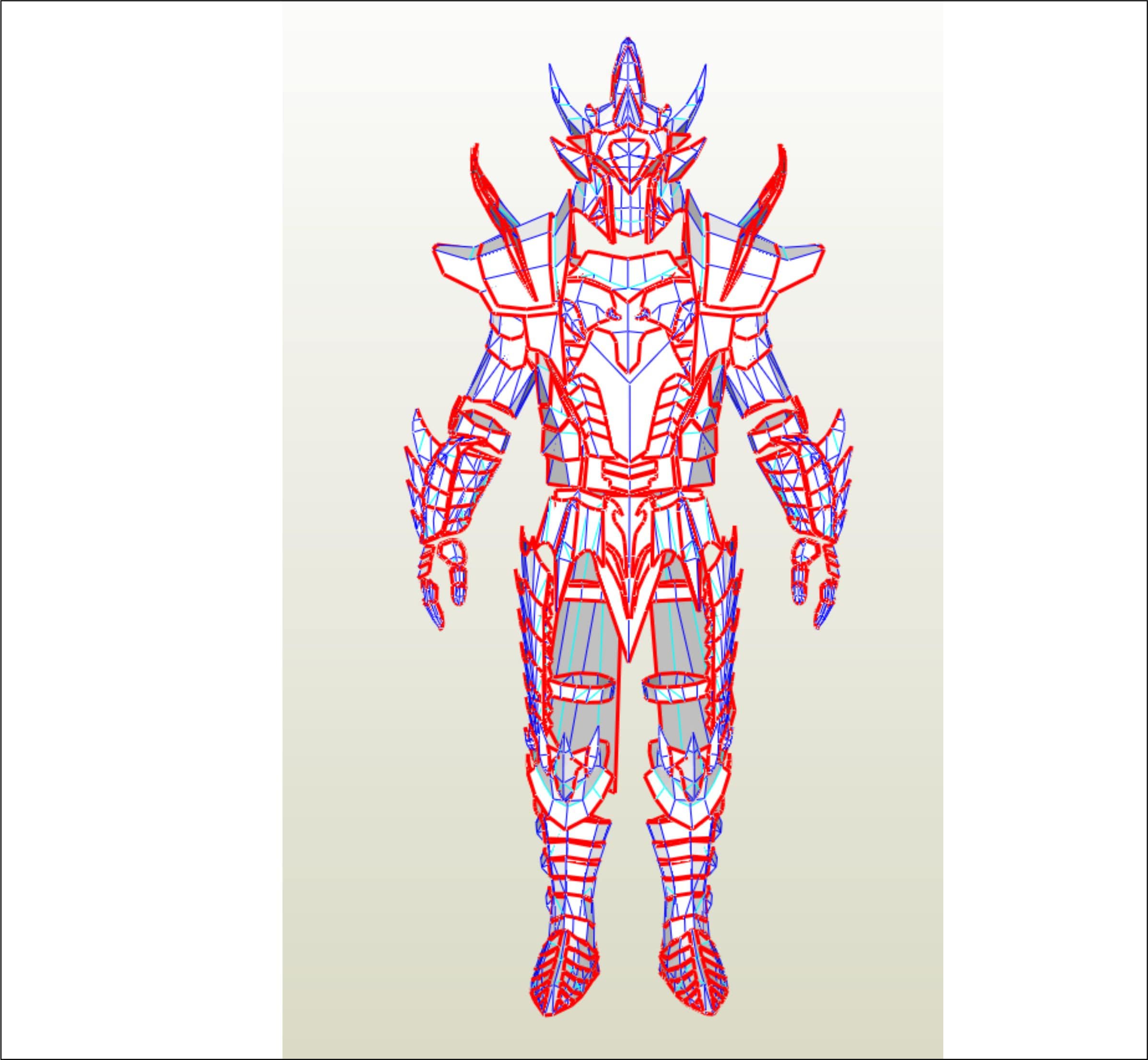 Dreadking Body Armor EVA Foam Pepakura Templates - Etsy
