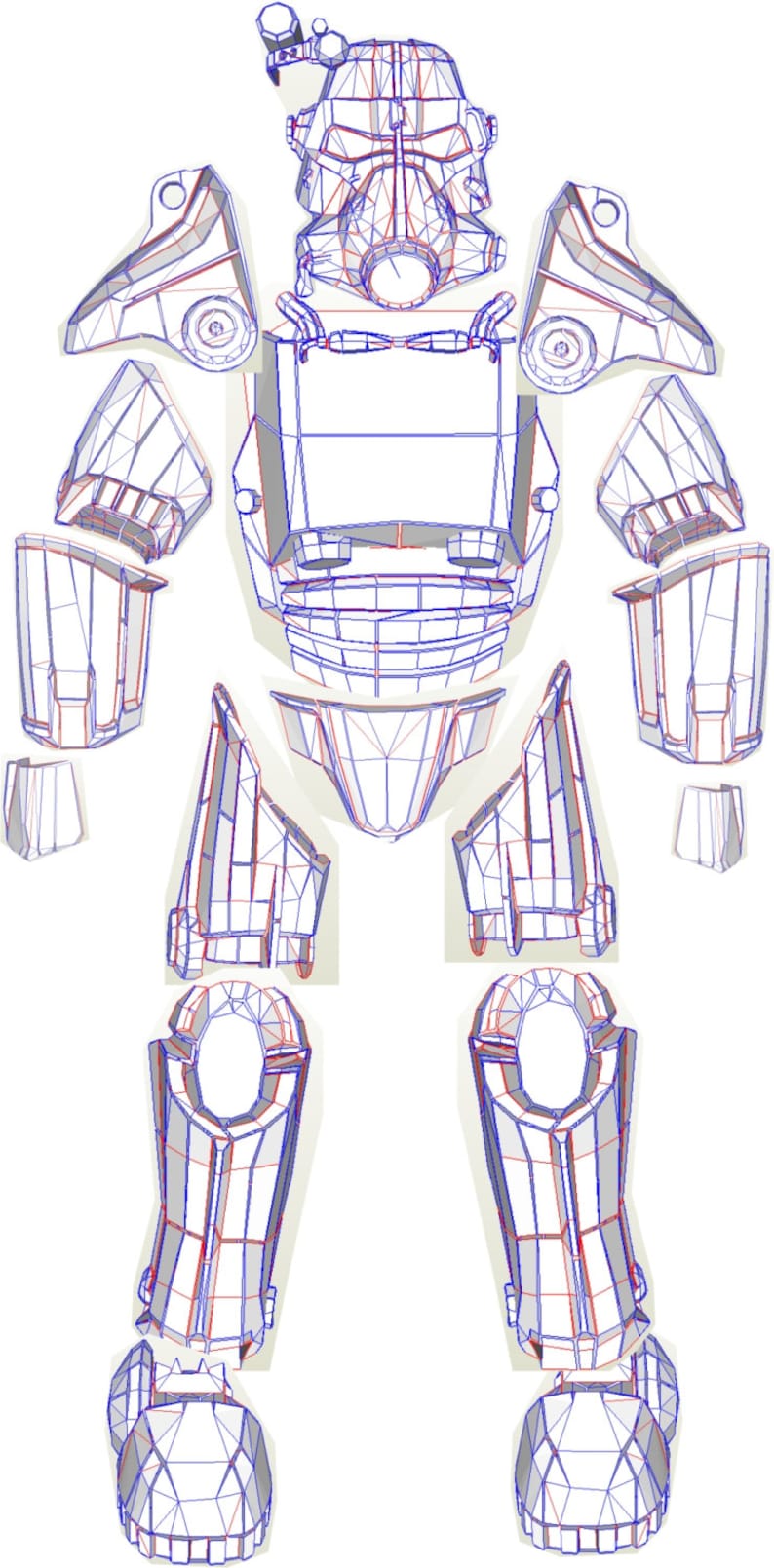Fallout T-45 power armor suit replica patterns to build your | Etsy