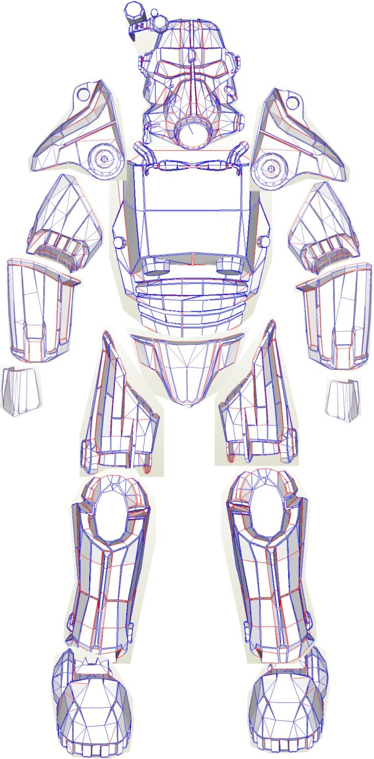 T-45 Power Armor Suit Replica, Patterns to Build Your Own for Cosplay ...