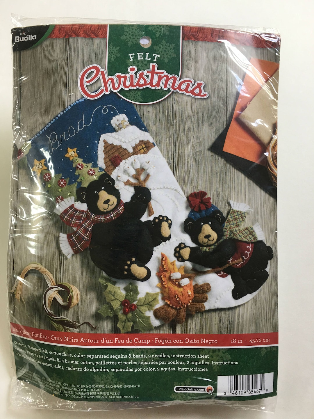 Bucilla KIT #85467 "black Bear Bonfire" - Etsy