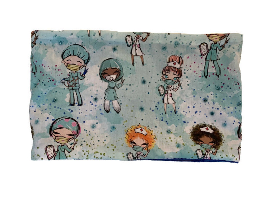 Nurse Doctor Medical Reversible Blue Fleece Snood Cowl Neck Warmer ...