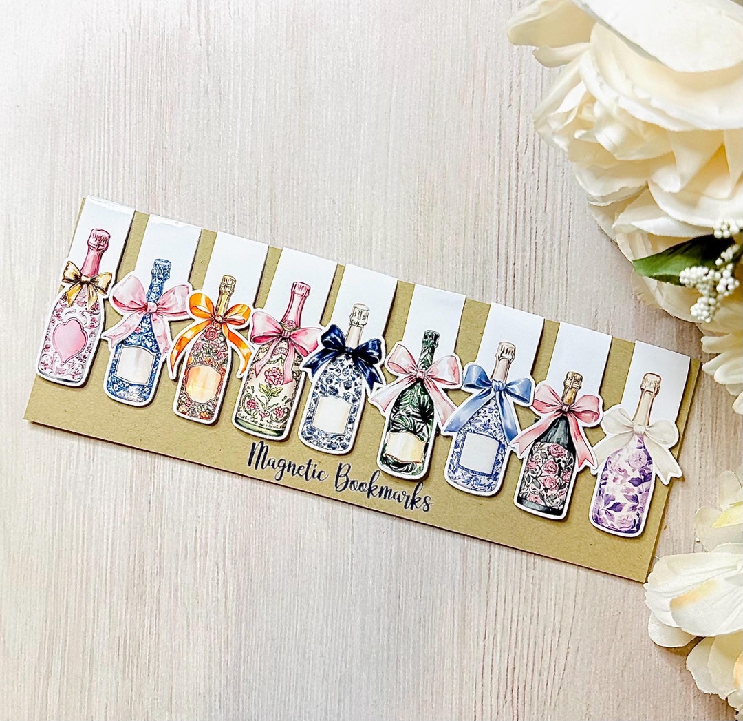 Preppy Chic Champagne Magnetic Bookmarks - Etsy