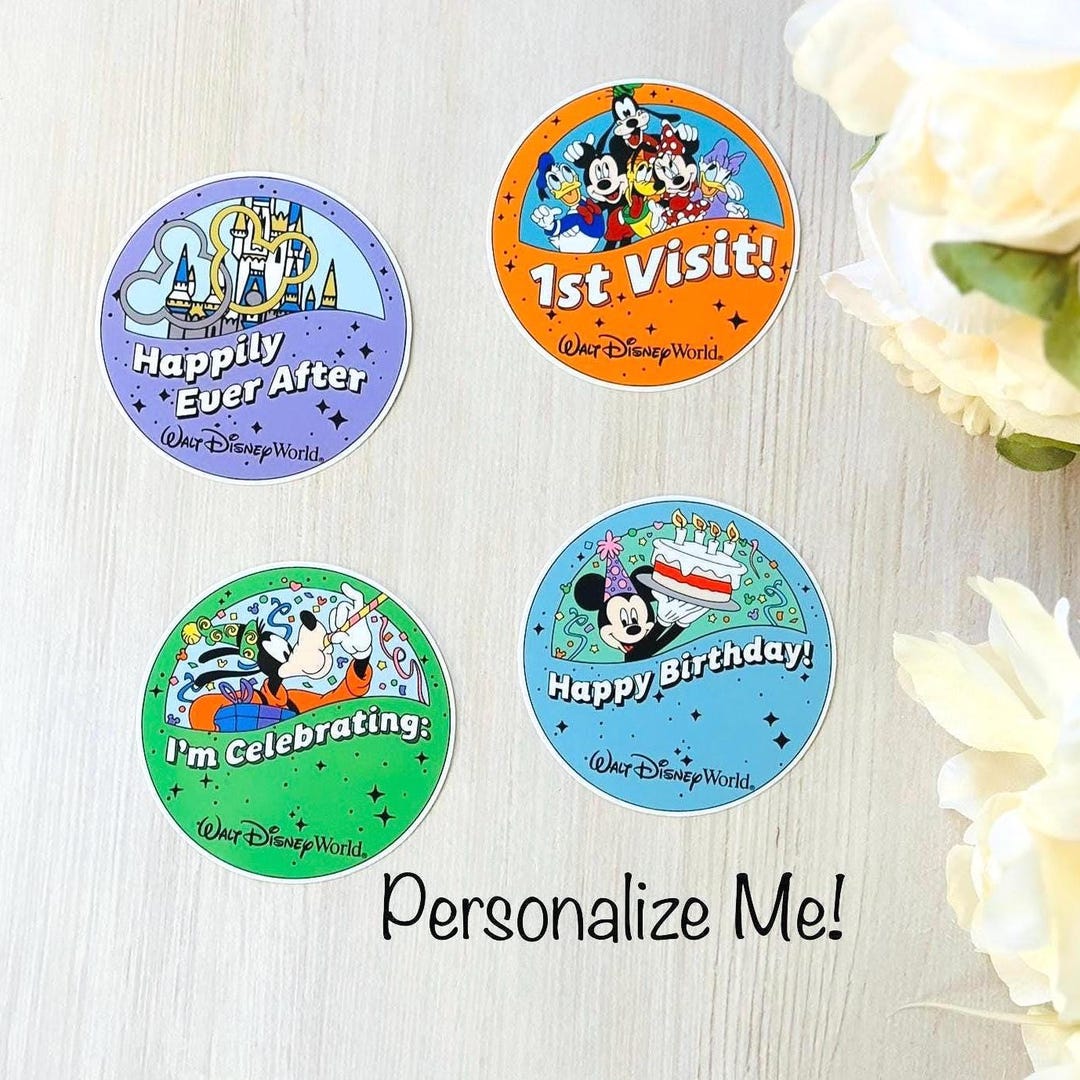 DW & DL Celebration Button 3" Stickers (bulk Orders Available) - Etsy