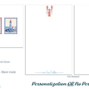 Classic Coastal Stationery Set (cards, Notepad, Stickers and Pen) - Etsy