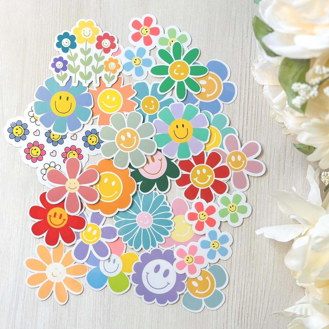 25 Smiley Face Die-cut Sticker Bundle - Etsy