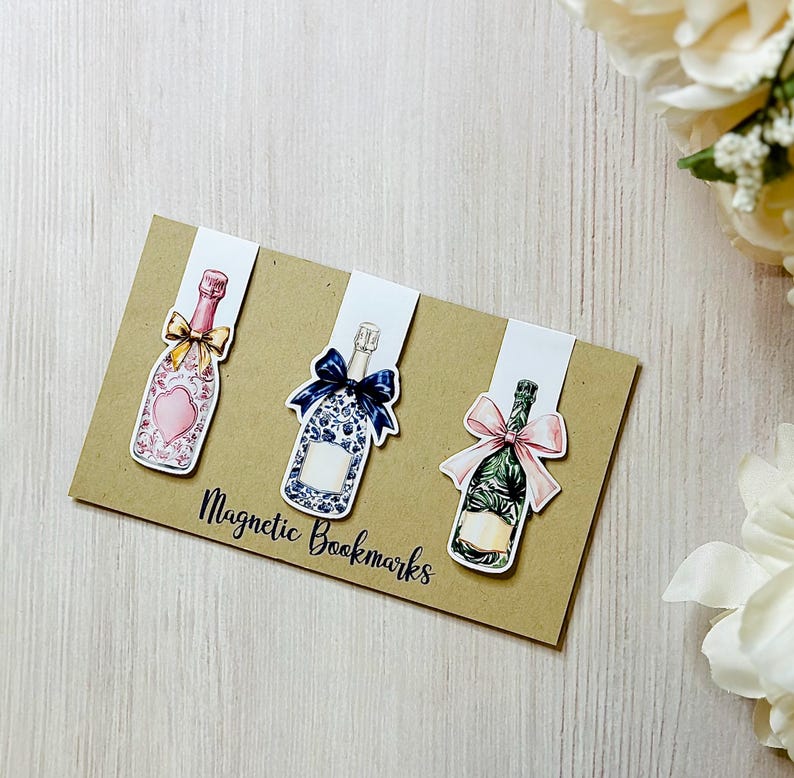 Preppy Chic Champagne Magnetic Bookmarks - Etsy