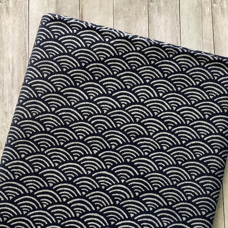 Japanese Wave Fabric - Etsy