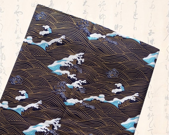 Japanese Wave Pattern Fabric