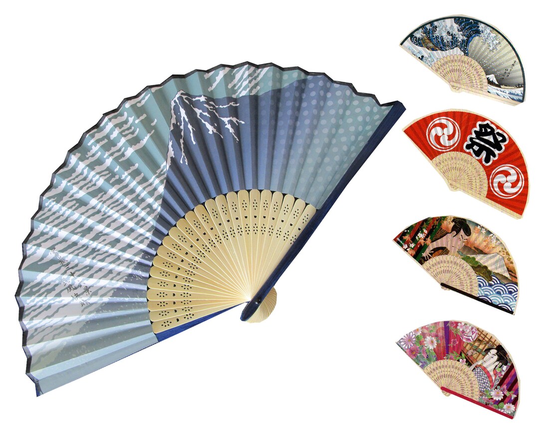 Japanese Fans, Hokusai Wave Fan, Mount Fuji Fan, Writing Fan, Flower ...