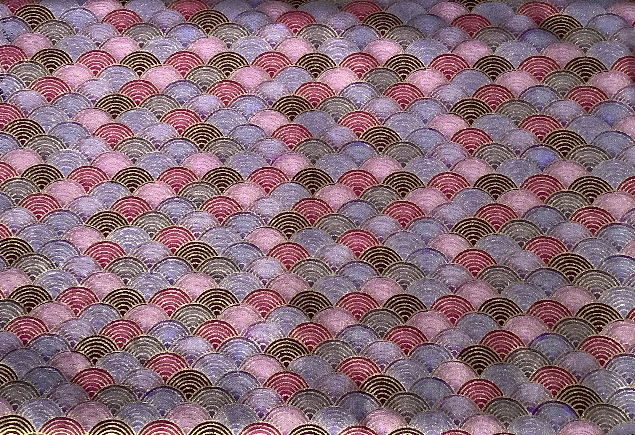 Japanese Fabric Seigaiha Patterns Japanese Fabrics Cotton | Etsy