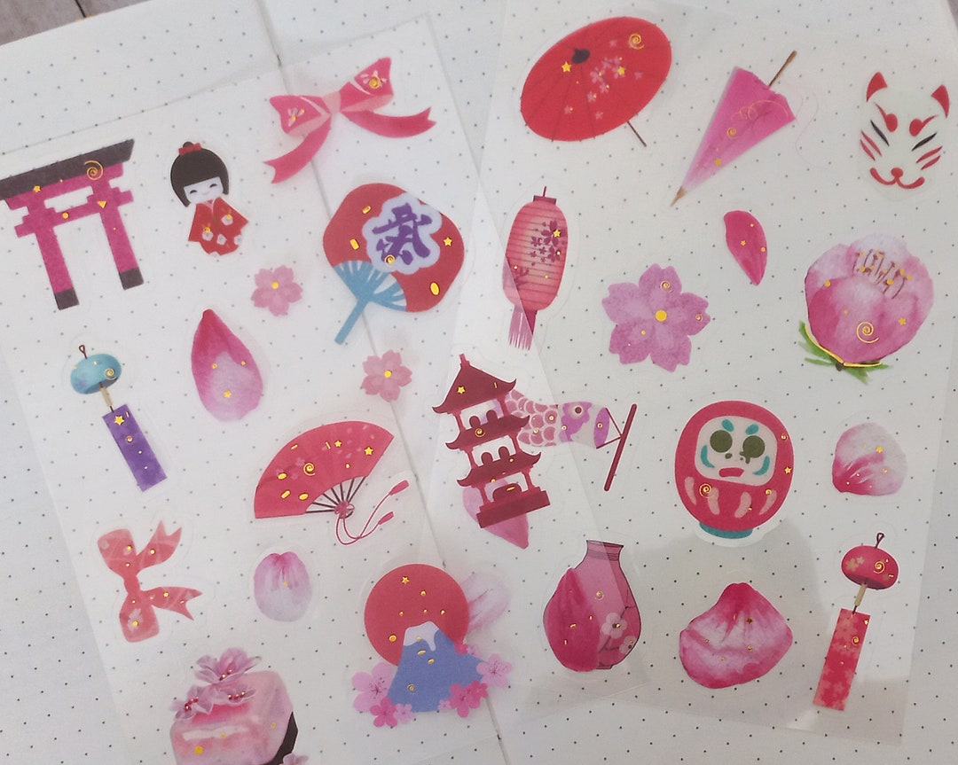 Japan Tradition Transparent Stickers 28 Traditional Japanese Image ...