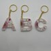 Floral Letter Keychain - Etsy