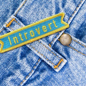 Introvert Iron on Embroidered Patch - Flair - Sew on - Patches ...
