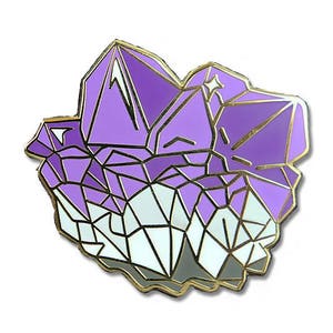 Amethyst Cluster Enamel Pin - Crystal - Lapel Pin - Flair - Hard Enamel ...