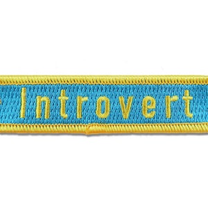 Introvert Iron on Embroidered Patch - Flair - Sew on - Patches ...