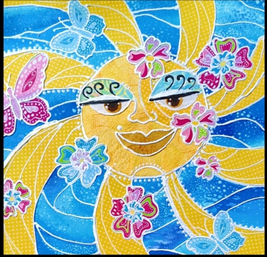 The Sun Shines Brightly Wall Art Art Original Art Canvas Textile Art - Etsy