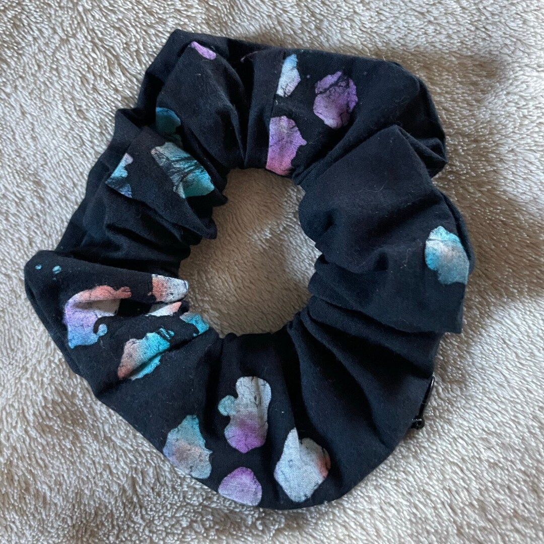 Black Watercolor Spot Stash Scrunchie - Etsy