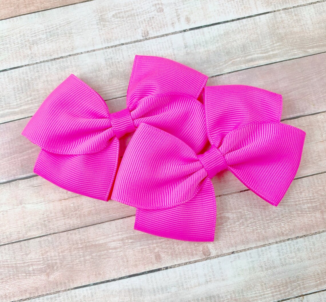 Neon Pink Bow | Etsy