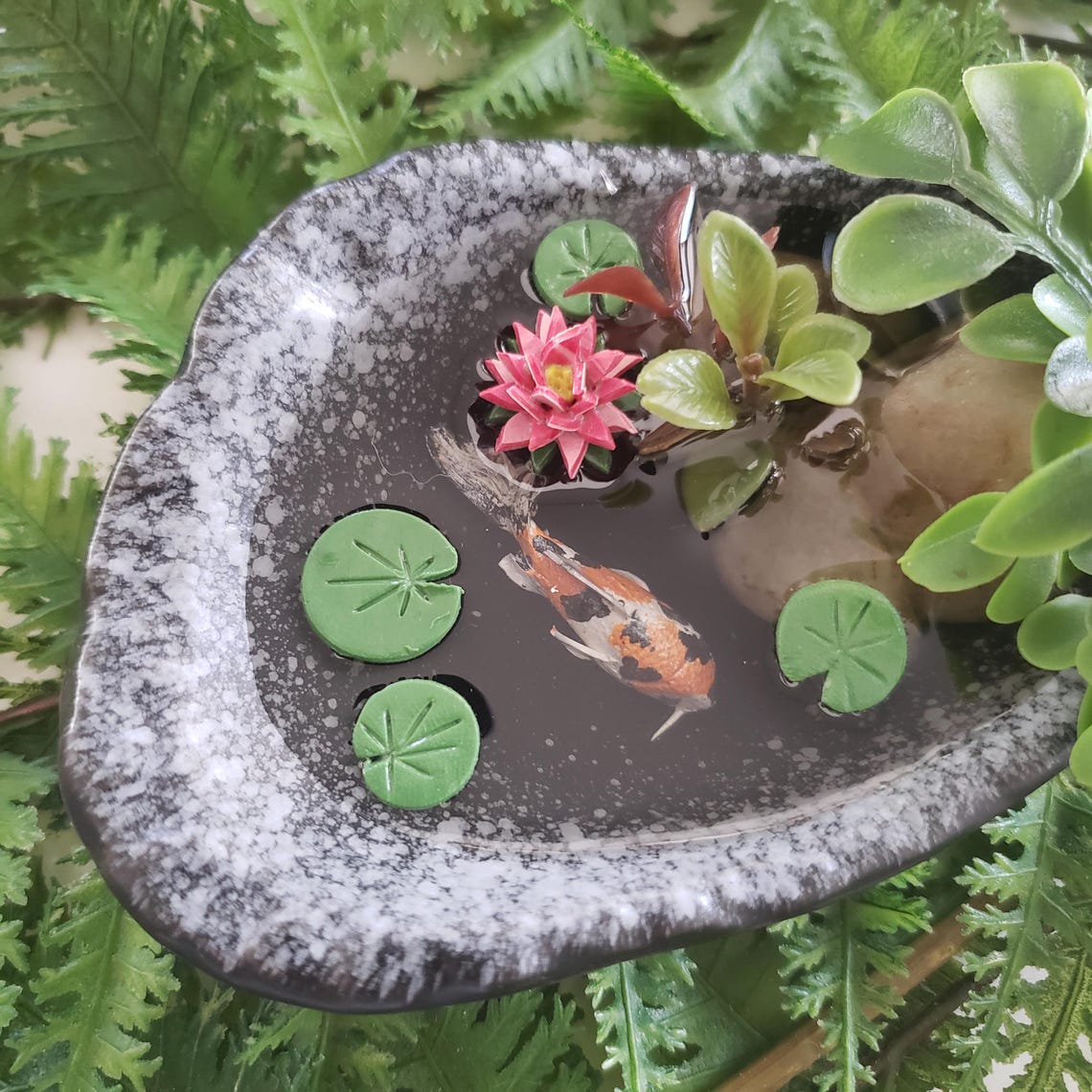 Miniature Koi Pond the Oyster Shell - Etsy