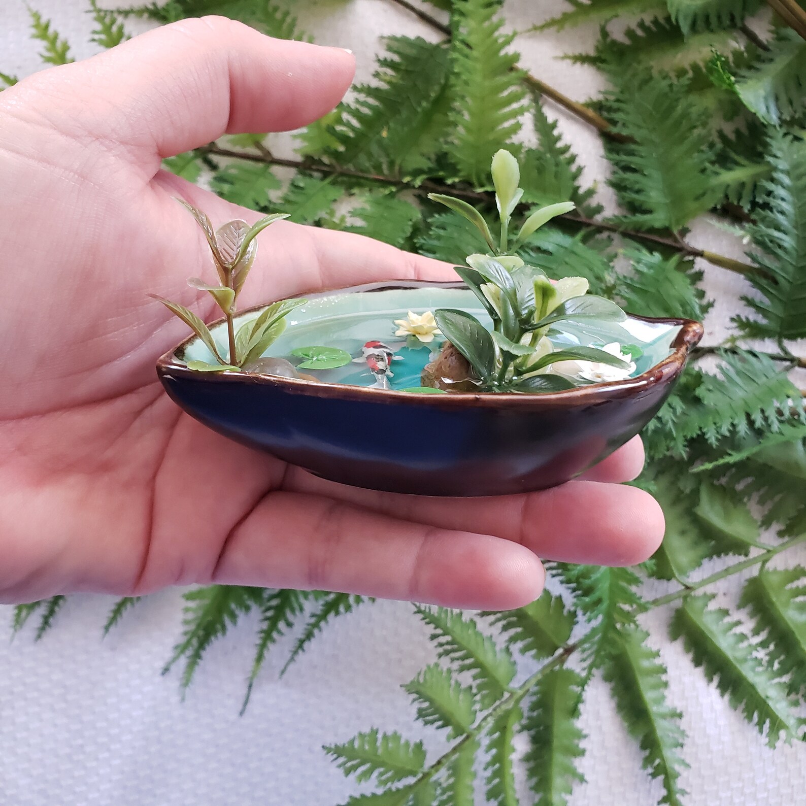 Miniature Koi Pond Puddles in Leaves - Etsy