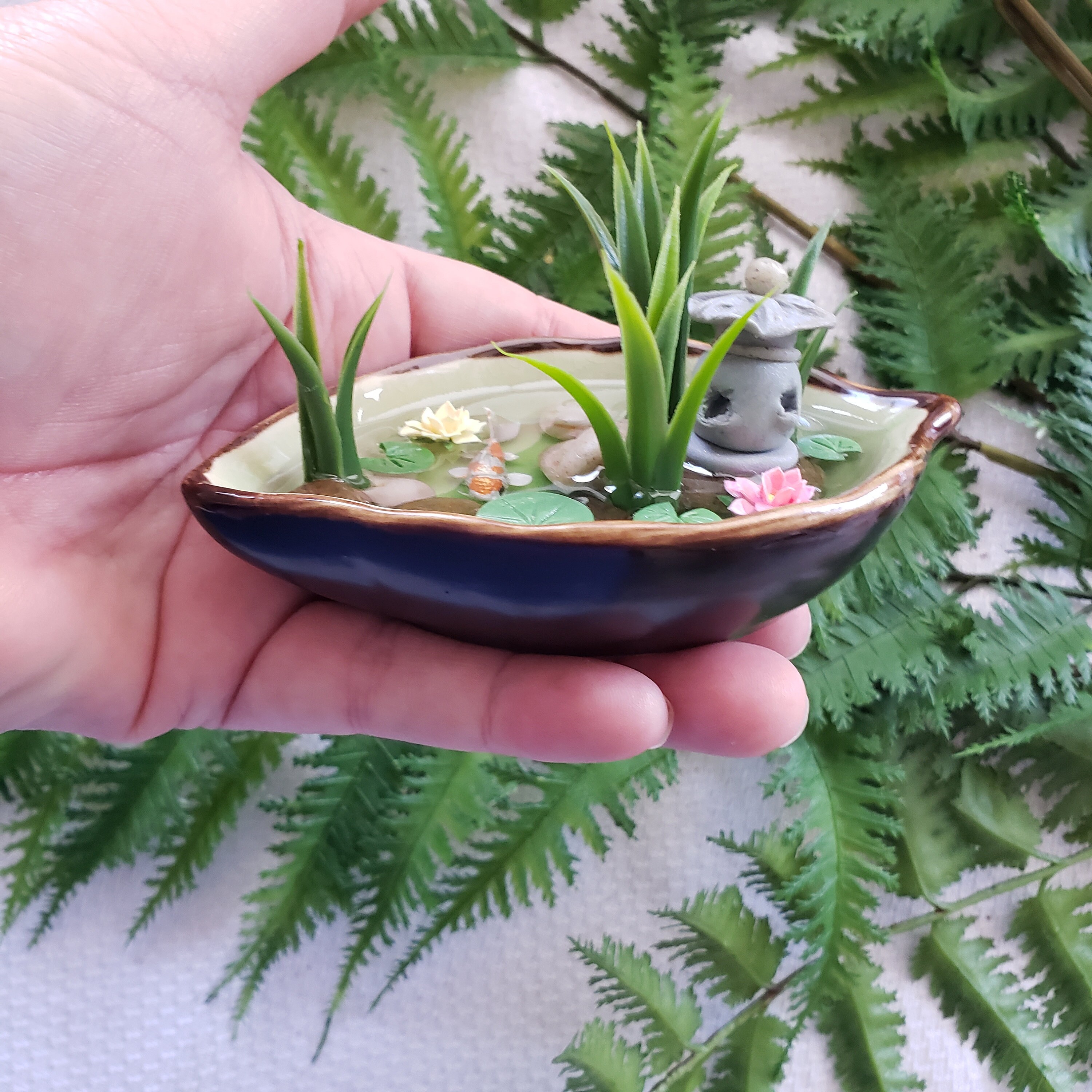 Miniature Koi Pond Puddles in Leaves - Etsy