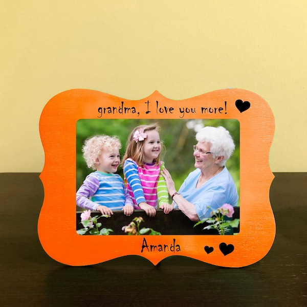 I Love You More Grandma Picture Frame - Etsy